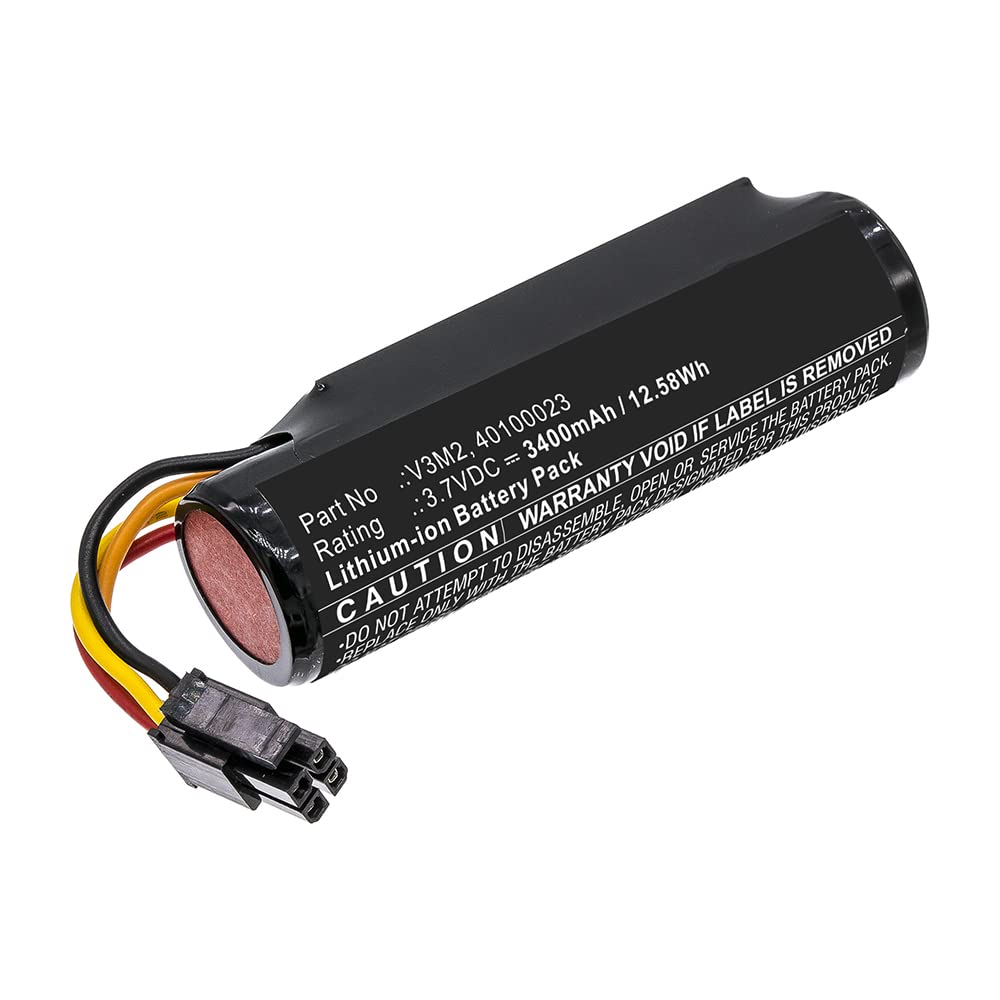 Synergy Digital Credit Card Reader Battery, Compatible with Castles V3M2 Credit Card Reader Battery (Li-ion, 3.7V, 3400mAh)