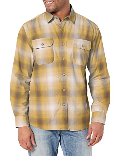 Pendleton mens Long Sleeve Beach Shack Button Down Shirt, Flax/Grey Ombre, Medium US
