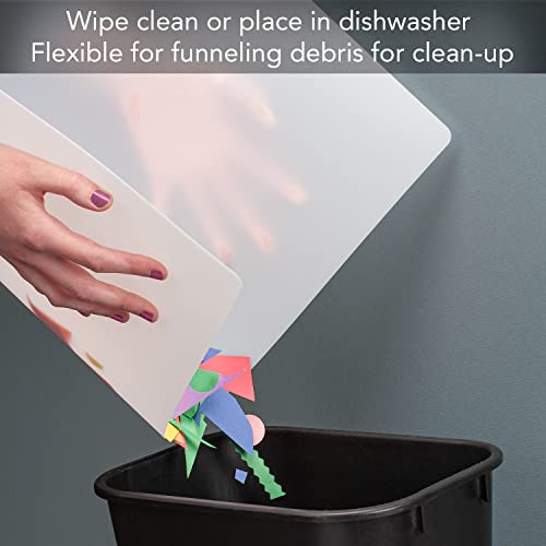 Cut N' Funnel Large Craft Mat for Crafts with the Kids 24" by 18", Made in the USA of BPA Free Smooth Flexible Plastic, Protects Surfaces, Easy Clean Up