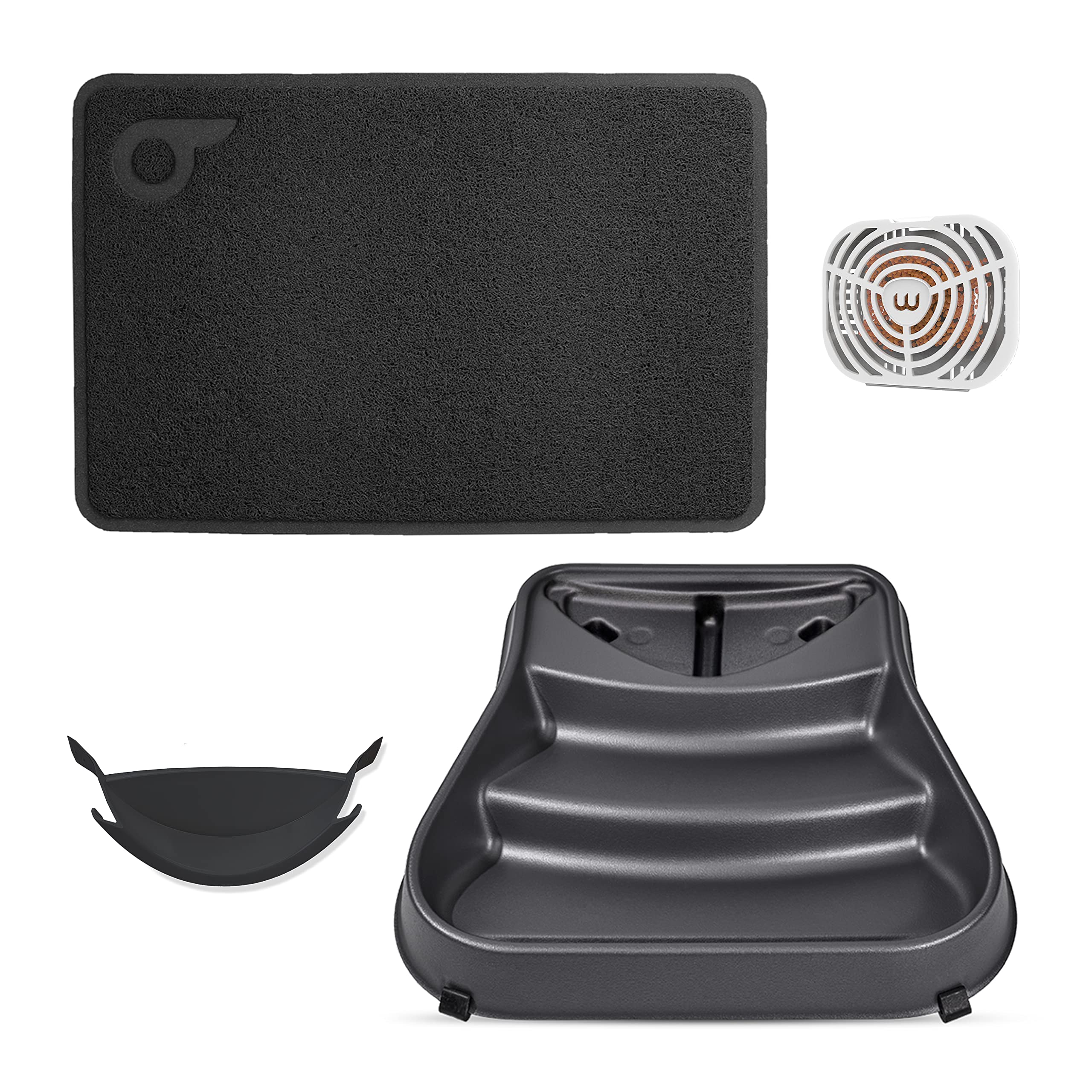 Litter-Robot 3 Accessory Kit by Whisker - Includes LitterTrap Mat, Grey Ramp, Fence, OdorTrap Pod + 1 Pack, for Use with Litter-Robot 3, The Automatic, Self-Cleaning Cat Litter Box