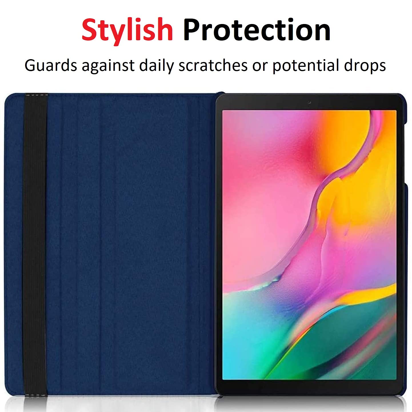 Vultic Rotating Case for Samsung Galaxy Tab A8 10.5 2022 [X200/X205/X207], 360 Degree Stand [Auto Sleep/Wake] Flip Leather Smart Tablet Cover (Purple)