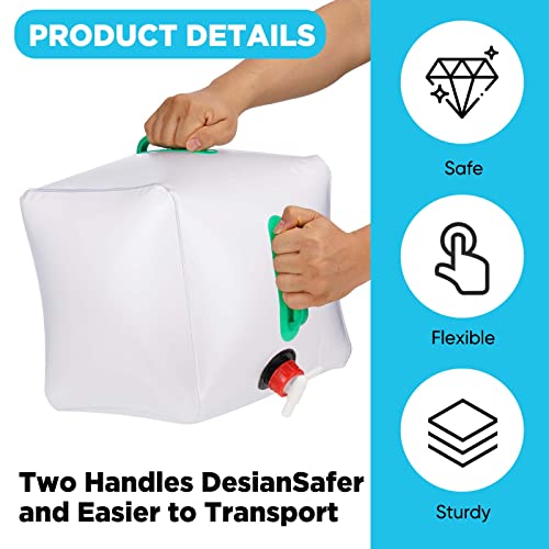 Pool Step Weights Sand Bags,2PCS Pool Ladder Above Ground Fillable Anchor Sandbags Container for Swimming Pool Steps and Collapsible Camping Water Storage Container,11'' x 11'', Transparent