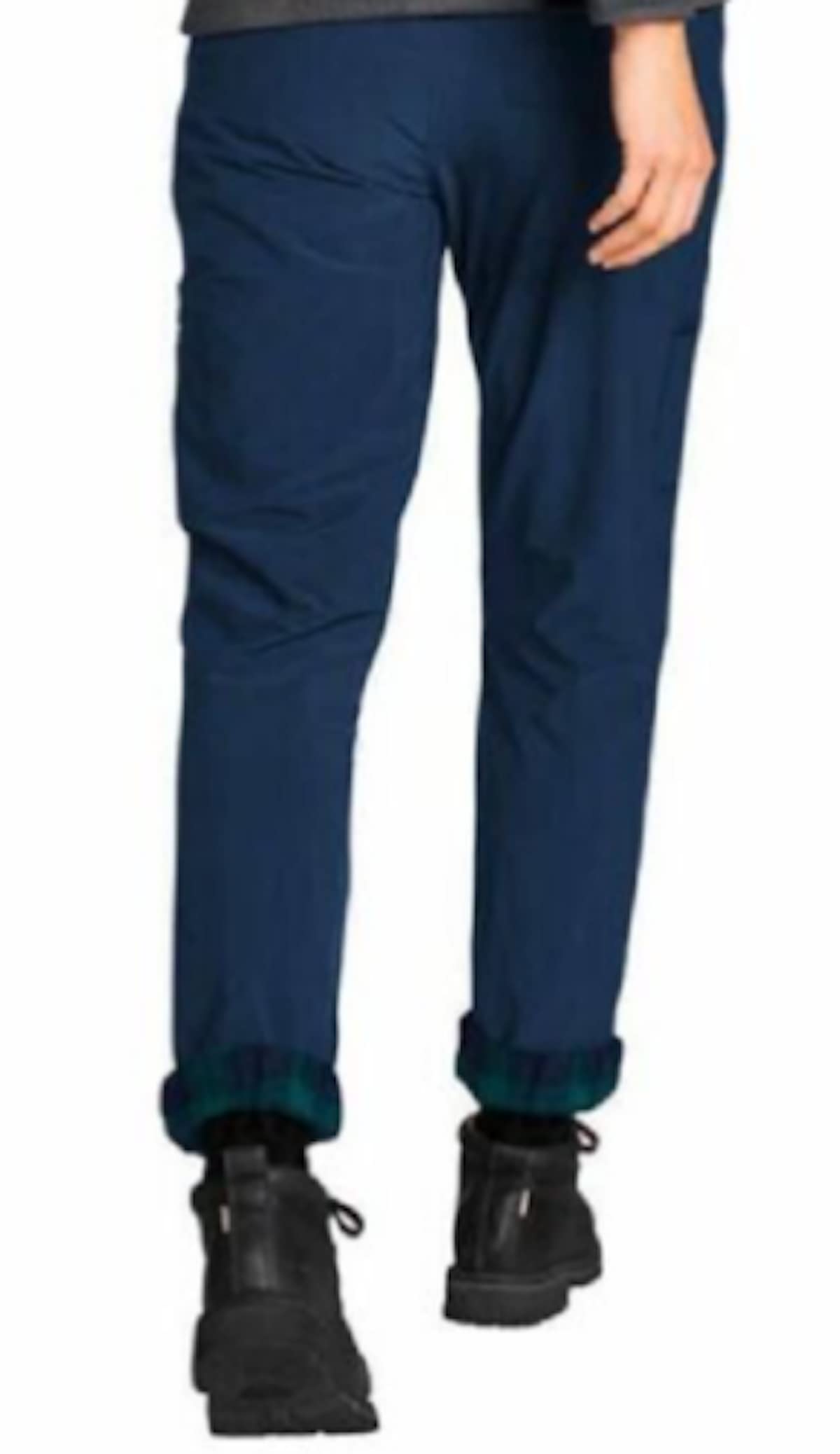 Eddie Bauer Women's Stretch Fleece Lined Polar Pant (8, Atlantic/Black Watch)