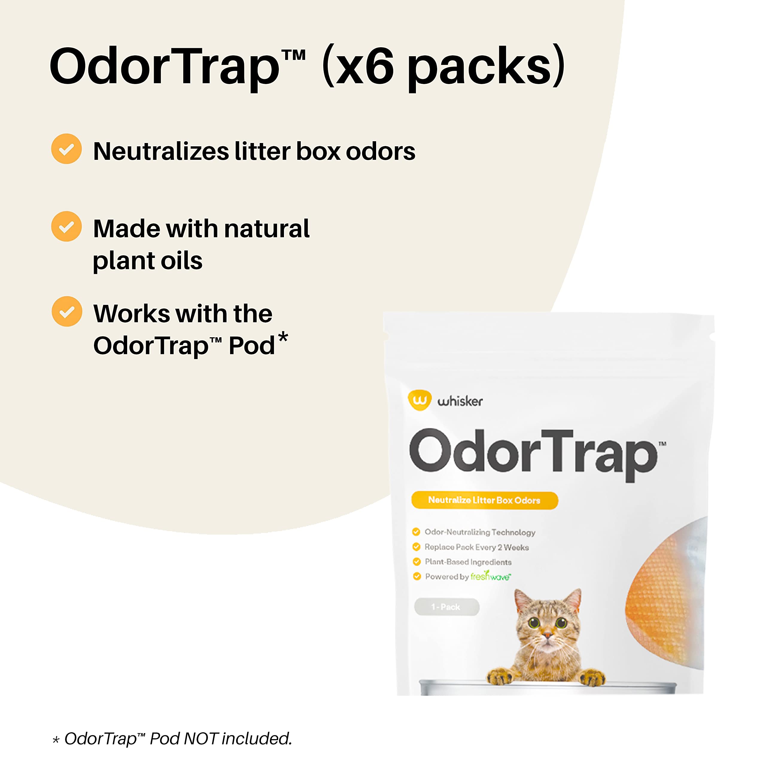Litter-Robot Supply Kit by Whisker - Includes 30 Cleaner Wipes, 25 Waste Drawer Liners, Cleaner Spray & 6 OdorTrap Refill Packs, For Use with Litter-Robot, the Self-Cleaning Cat Litter Box