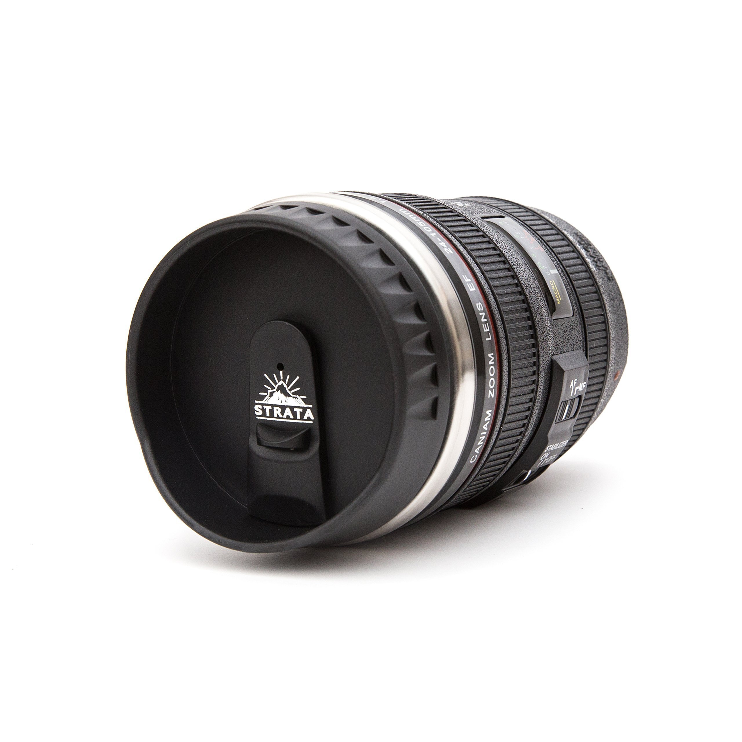 STRATA CUPS BUNDLE! 16 oz Clear Acrylic Tumblers (12 pack) + 13.5 oz Camera Lens Coffee Mug