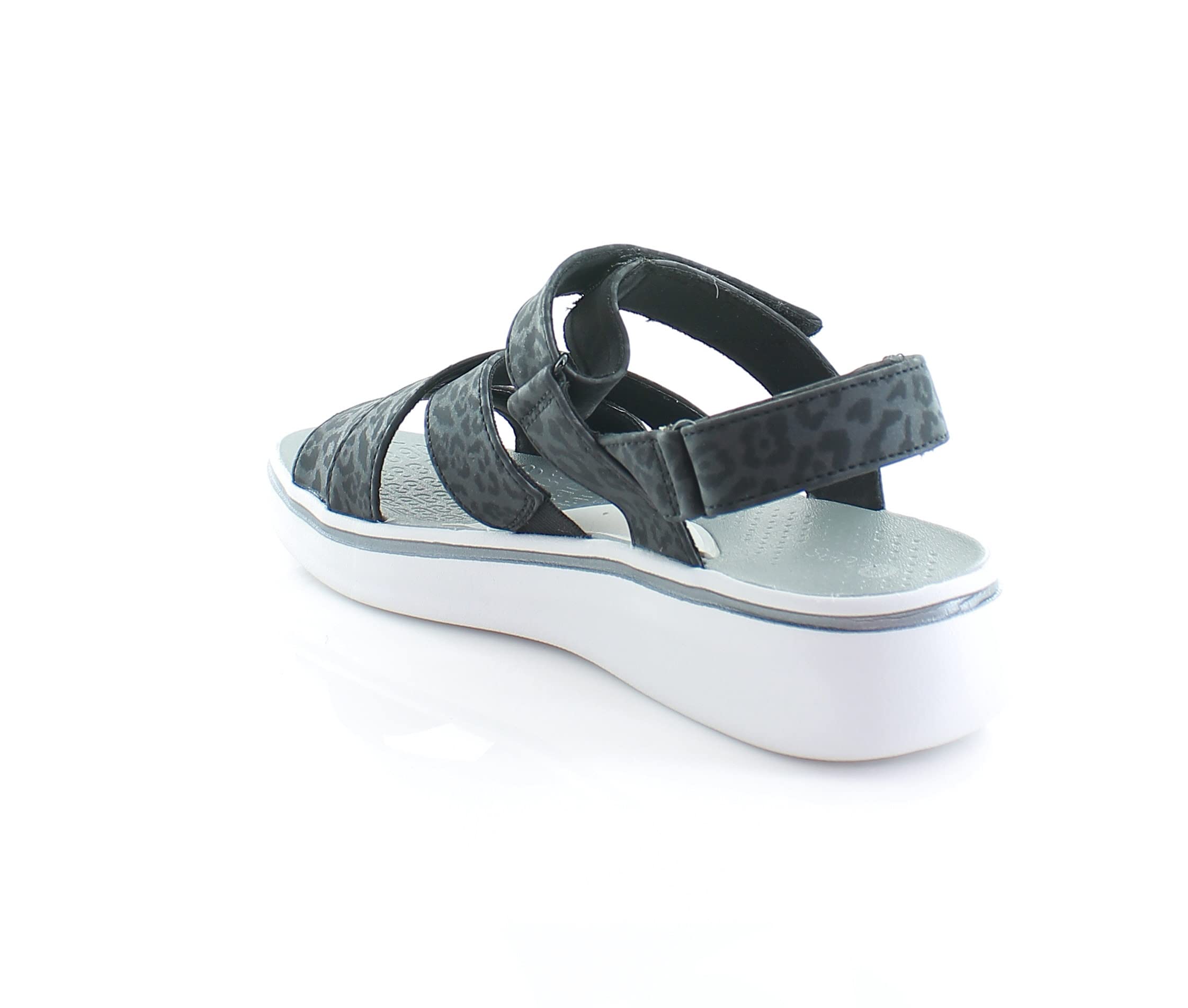 BZees Women's Traveler Black Leopard 7 B(M) US