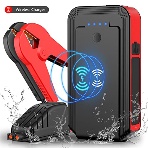 Jump Starter 3000A, Car Battery Jumper Starter Portable, 12V Jump Start Battery Pack up to 7.2L Gas or 8.0L Diesel Engine Jump Starter with Wireless Charging/Power Bank/QC3.0/LED Light