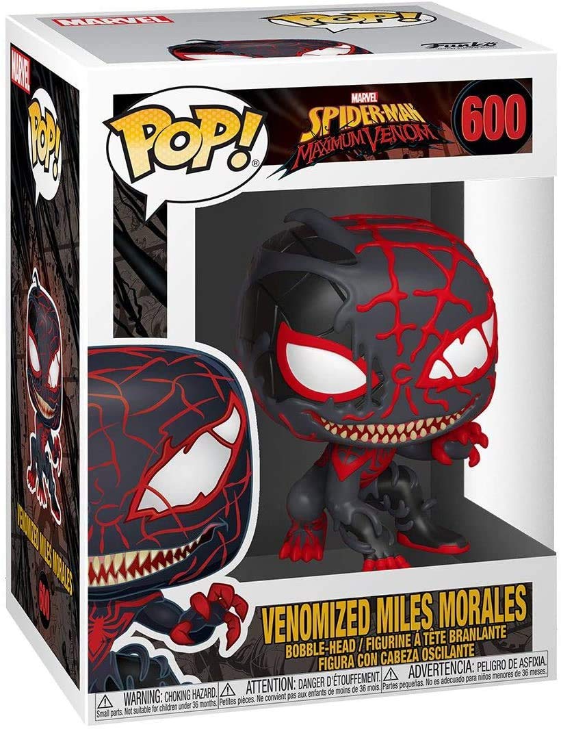 POP Marvel: Venom - Venomized Miles Morales Funko Vinyl Figure (Bundled with Compatible Box Protector Case), Multicolor, 3.75 inches