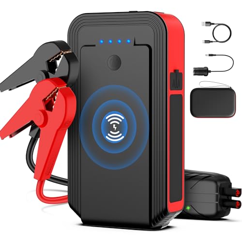 Jump Starter 3000A, Car Battery Jumper Starter Portable, 12V Jump Start Battery Pack up to 7.2L Gas or 8.0L Diesel Engine Jump Starter with Wireless Charging/Power Bank/QC3.0/LED Light