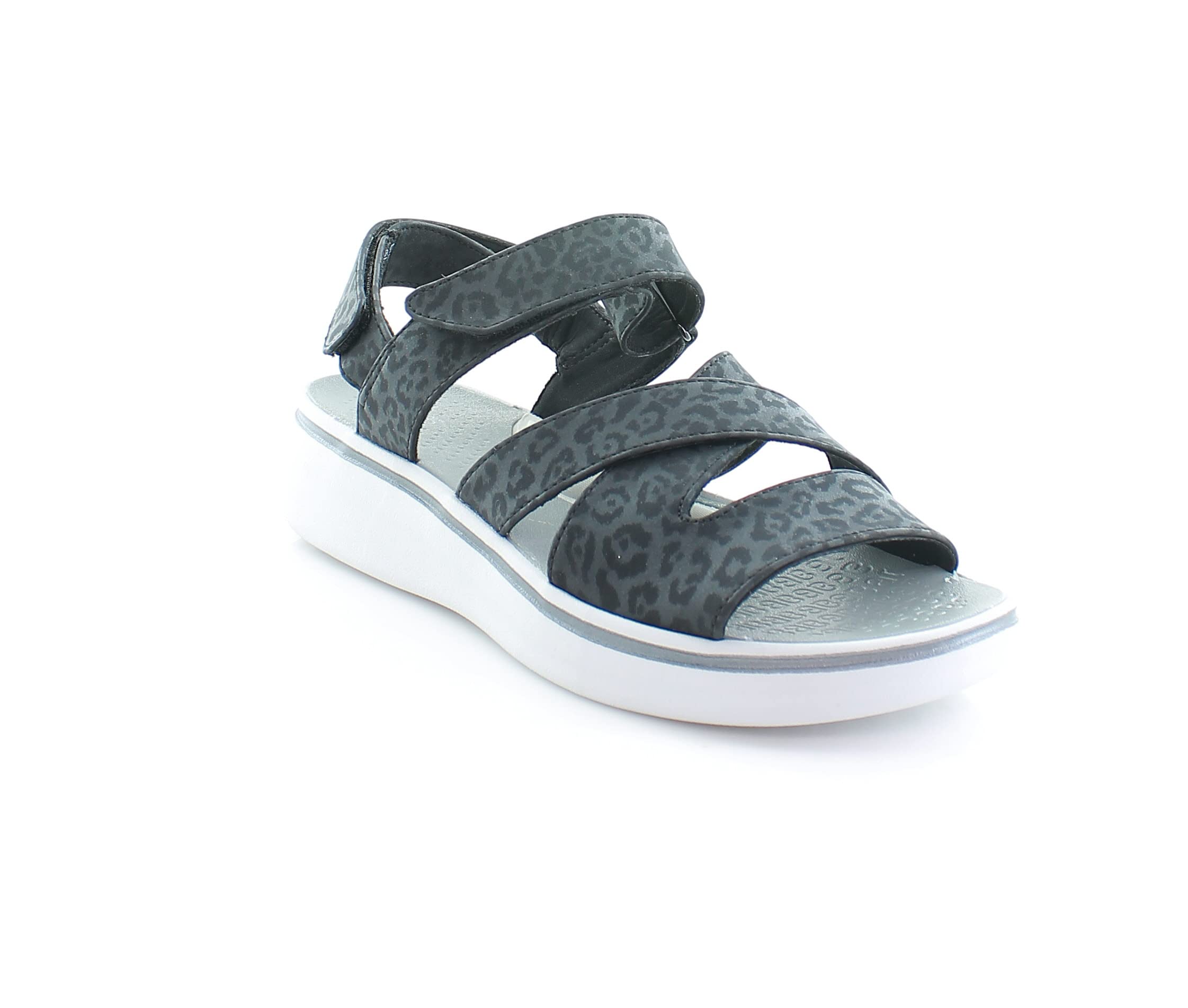 BZees Women's Traveler Black Leopard 7 B(M) US