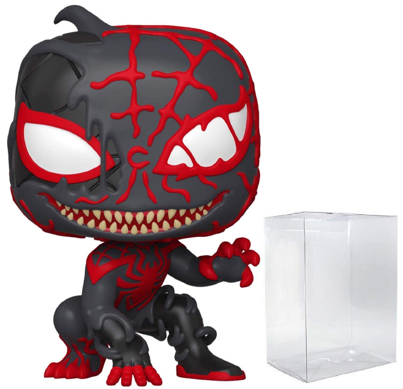 POP Marvel: Venom - Venomized Miles Morales Funko Vinyl Figure (Bundled with Compatible Box Protector Case), Multicolor, 3.75 inches