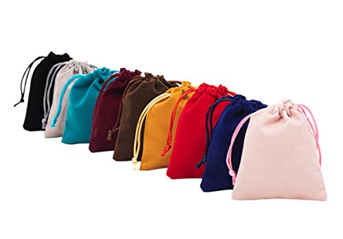 KAOYOO 45pcs 2.8"x3.5"/7cmx9cm Drawstring Velvet Gift Bags for Wedding,Birthdays,Christmas, Jewelry Packing