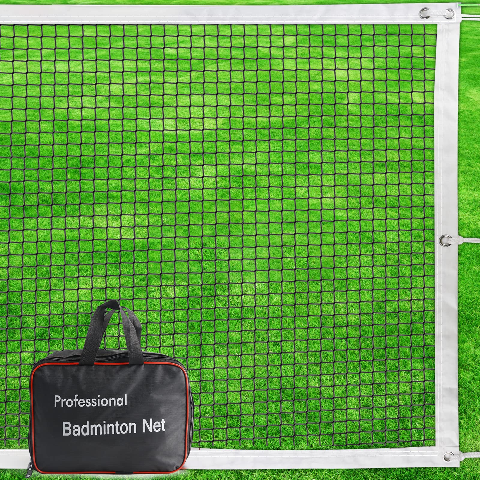 Professional Badminton Net for Backyard, Portable With Bag, Volleyball Net Outdoor, Replacement for Beach Schoolyard Competition, Size 20FT X 2.5FT