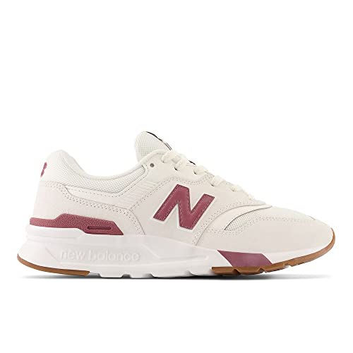 New Balance Women's 997H V1 Lifestyle Sneaker, Sea Salt/Washed Burgundy, 9.5