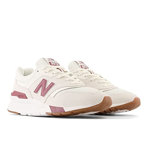 New Balance Women's 997H V1 Lifestyle Sneaker, Sea Salt/Washed Burgundy, 9.5