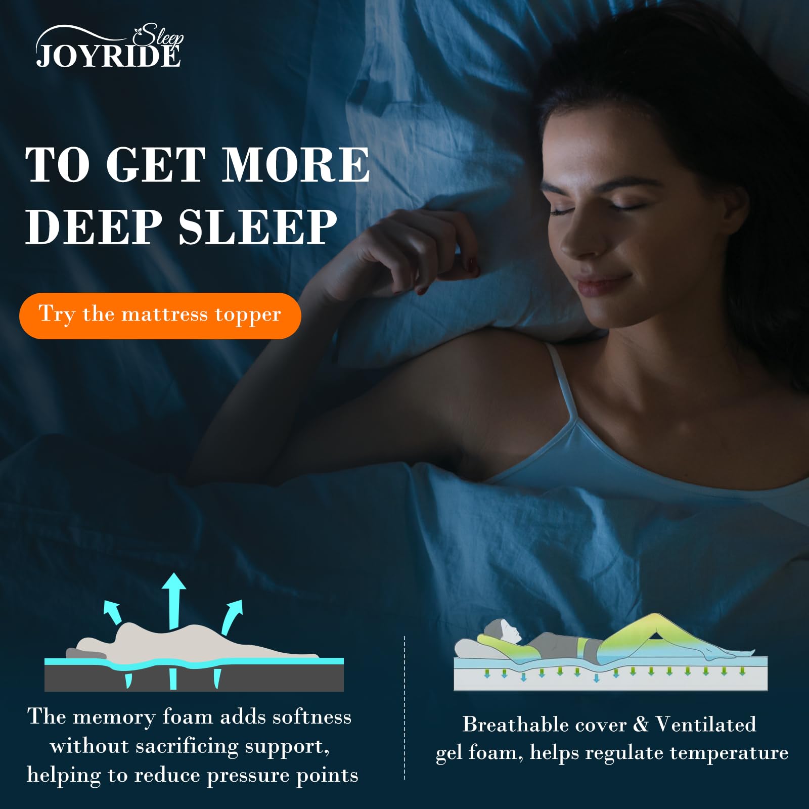 3 Inch California King Memory Foam Mattress Topper, Cooling Gel Bed Topper with Removable Cover, Soft & Pain Relief & Breathable, CertiPUR-US & Oeko-Tex Certified