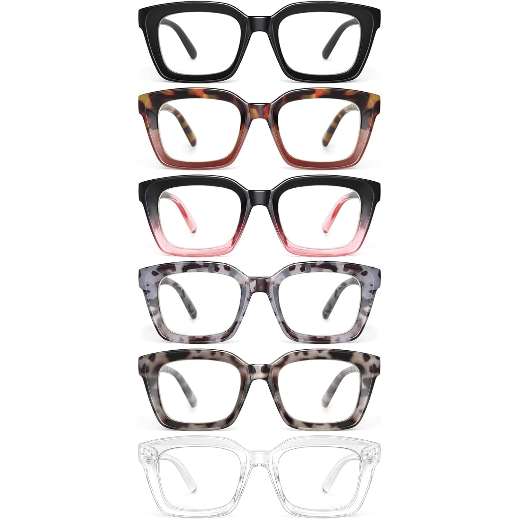 miyya Oprah Style Reading Glasses for Women, Cheaters Eyeglasses, Oversized Blue Light Readers, Fashion Eye Glasses