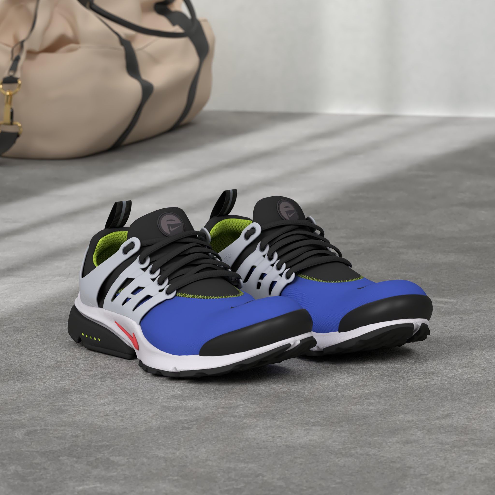 Nike Men's Air Presto Running Shoe, Persian Violet/White/Volt/Bright Crimson, 11