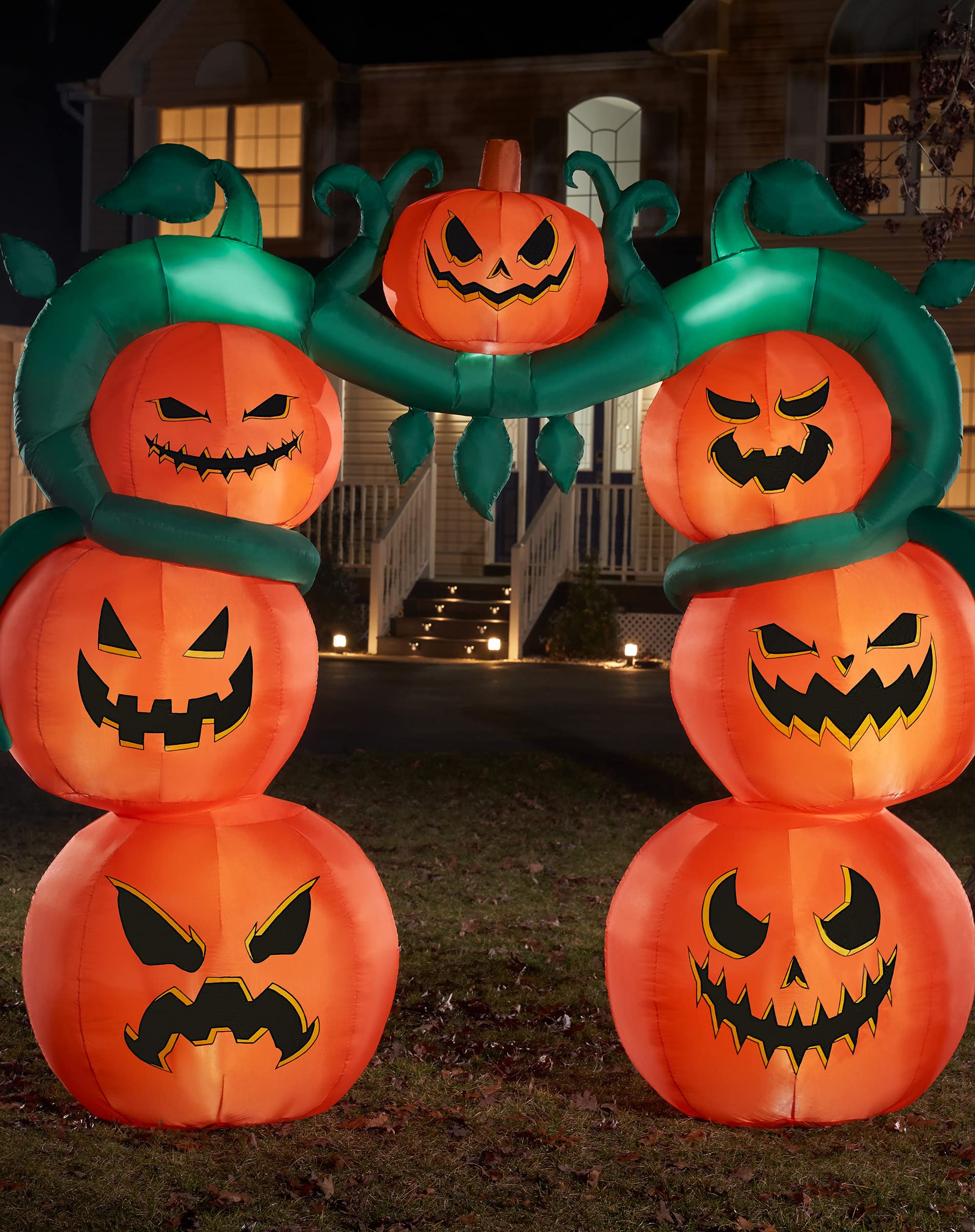 Spirit Halloween 9Ft Light-Up Jack-O'-Lantern Inflatable Archway Decoration