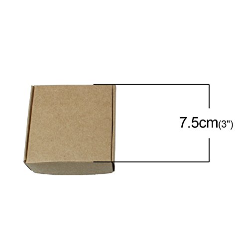 JGFinds 30 Pack Small Kraft Brown Gift Box (3x3x1 Inches), Boxes for Jewelry, Soap, Candy - Cardboard Packaging for Homemade Items, Decorative Flat Bulk Boxes