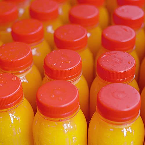 Lakesstory Bottle Caps Tamper Seal Lids Cap for Bottle Screw Cap Bottle Plastic Bottle Caps Juice Bottles Cap (pack of 25, red)