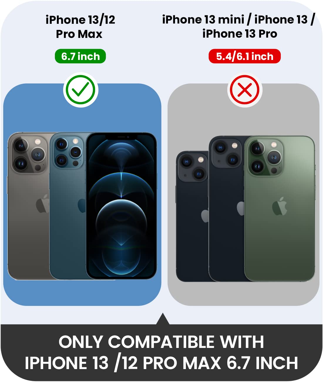 Caka for iPhone 13 Pro Max Phone Case, iPhone 12 Pro Max Case with Slide Camera Cover & Built-in Screen Protector Heavy Duty Shockproof Phone Case Cover for iPhone 13 Pro Max 12 Pro Max 6.7, Black