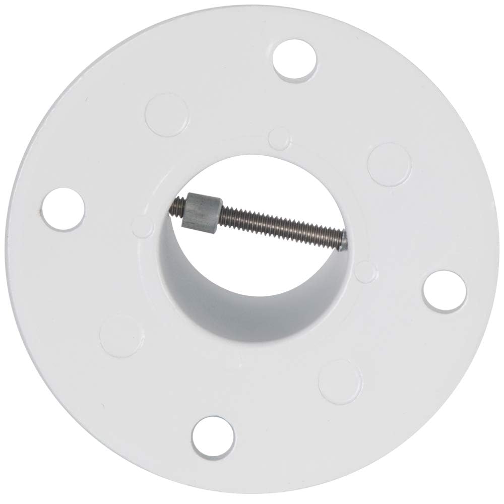 HECASA Deck Anchor Flange Cast Above Ground Pool Ladders Handrails or Slide - 1 7/8β Inch Diameter of 1.9" Aluminum White (1Pc)