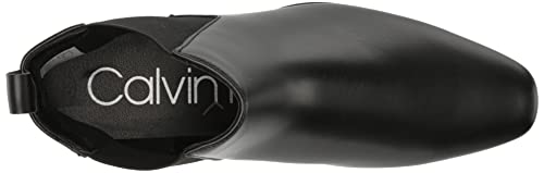 Calvin Klein Men's Brayden Boot, Black Leather, 10