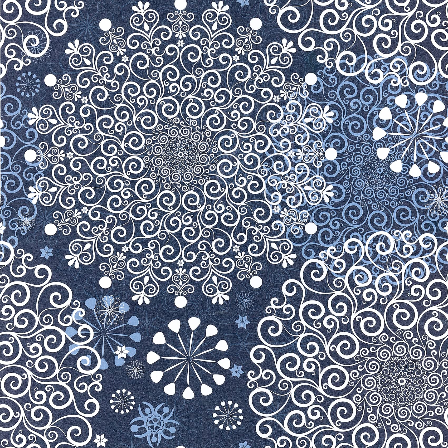 ReWallpaper Peel and Stick Wallpaper Boho Blue Bohemian Mural Wallpaper Stick & Peel Contact Paper for Walls 17.5in x 10ft Large Navy Floral Wall Paper Roll for Bedroom Bathroom Nursery Aesthetic