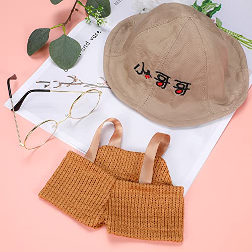 6 Pcs 12 Inch Duck Stuffed Animals Clothes Duck Clothes Accessories Include Cute Clothes Glasses Hat Kawaii Plush Doll Clothes for Ducks Dress up DIY Gift(Vintage Style)