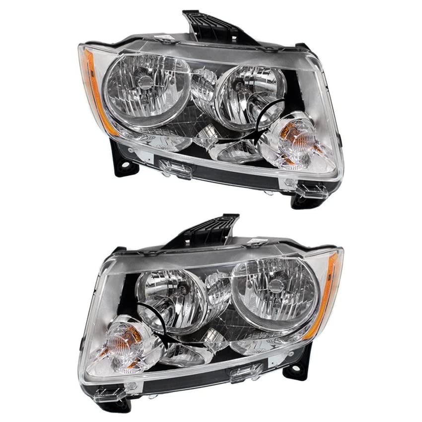 RAREELECTRICAL New Halogen Headlight Compatible With Jeep Grand Cherokee Laredo Sport 2011-2013 By Part Number 55079378Af 55079379Af Ch2503224 Ch2502224