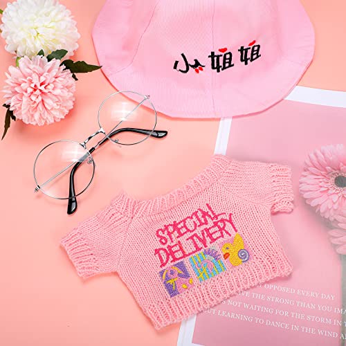 6 Pcs 12 Inch Duck Stuffed Animals Clothes Duck Clothes Accessories Include Cute Clothes Glasses Hat Kawaii Plush Doll Clothes for Ducks Dress up DIY Gift(Vintage Style)