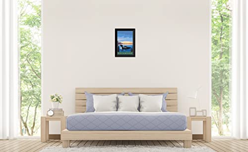 New Hampshire Loon & Chick Professionally Framed Art Print from Illustration by Artist Joanne Kollman Framed Art Size: 14" x 20"