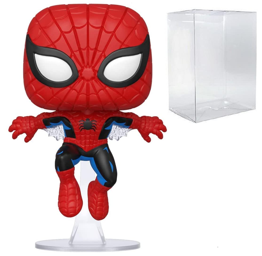 Spider-man POP Marvel: 80th - First Appearance Funko Pop! Vinyl Figure (Bundled with Compatible Pop Box Protector Case), Multicolored, 3.75 inches