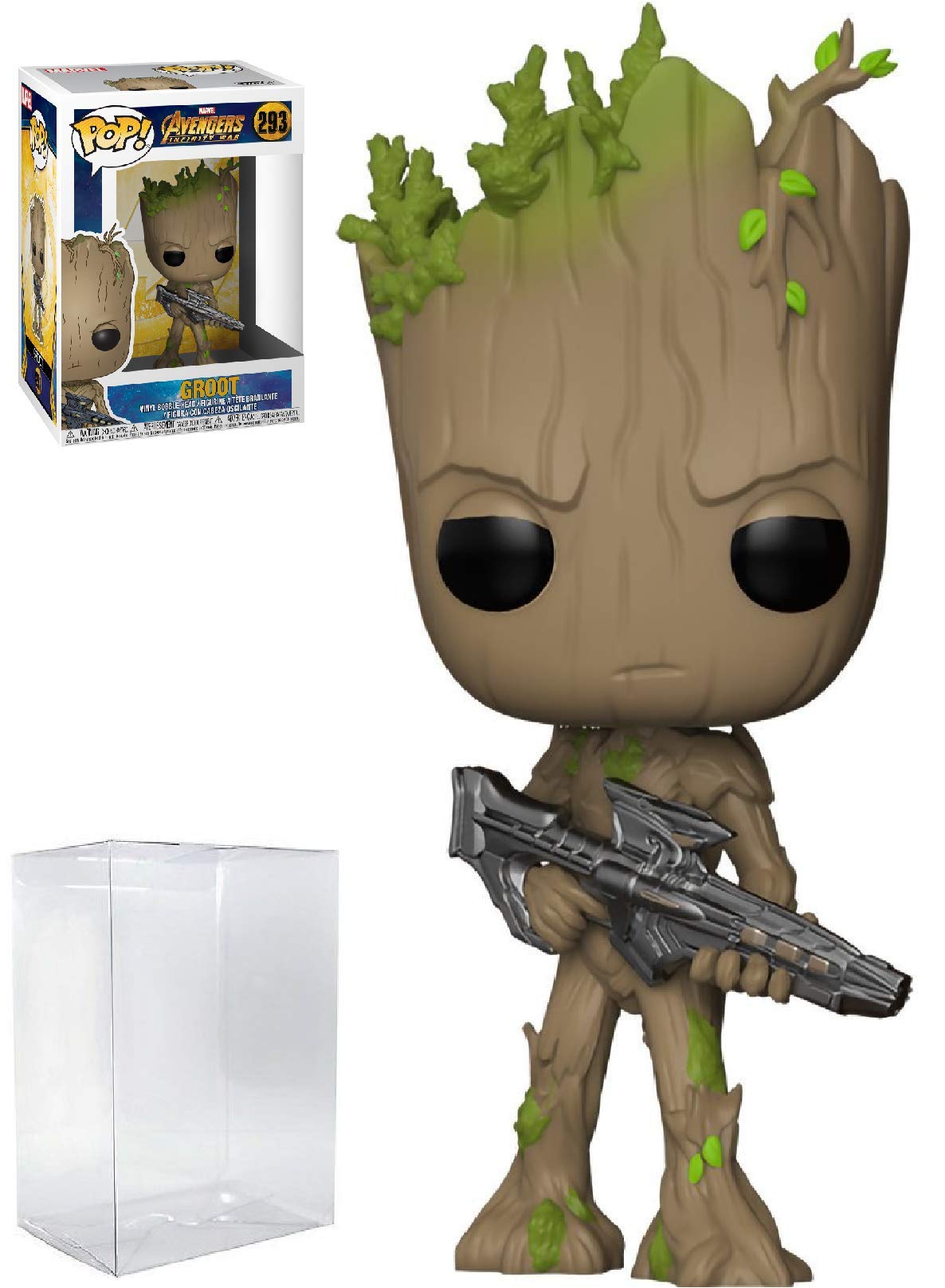 POP Marvel: Avengers Infinity War - Teen Groot with Blaster Funko Pop! Vinyl Figure (Bundled with Compatible Pop Box 3.75 inches