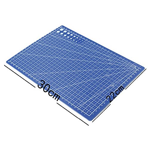 A4 Plastic Grid Lines Cutting Board Self Healing Cutting Mat Durable Non-Slip Double-side PVC Cutting Mat for Scrapbooking, Quilting, Sewing and Arts Crafts Projects