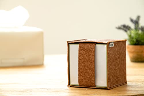 VETY[EmphaSeams] Bottom Touch Fastener-Tissue Box Cover, PU Leather 9.5"x5"x5" Rectangle-Bathroom Organizer,Accessories, Bathroom Vanity, Countertop, Night Stand, Office Desk, Modern Stylish - Mint