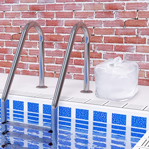 Universal Pool Weight Plastic Sand Bags Waterproof Pool Steps Weights for Above Ground Pools Fillable Ladder Weight Anchor Bag Container for Swimming Entry Systems (4, 10.63 x 10.63 Inches)