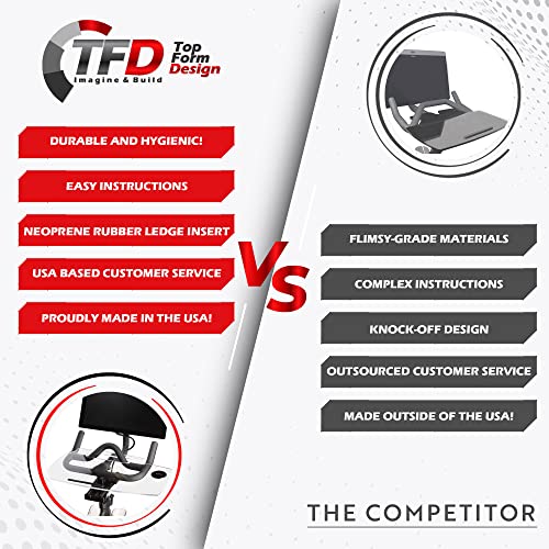 TFD The Sidewinder Tray | Compatible with Peloton Bikes (Original Models), Made in USA | Laptop Desk Tray - Premium Holder for Laptop, Tablet, Phone, Books & More - The Ultimate Peloton Accessories