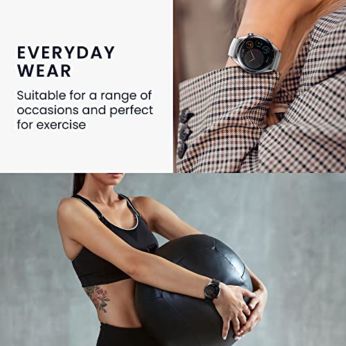 kwmobile Straps Compatible with Huawei Watch GT3 Pro (46mm) / GT Runner/Watch 3 Straps - 2x Replacement Silicone Watch Bands - Black/Grey