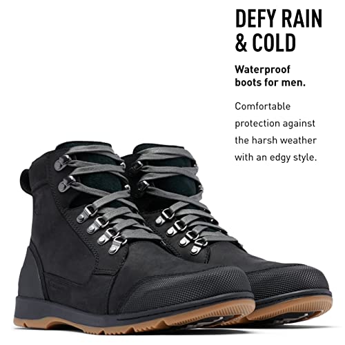 Sorel Men's Ankeny II Mid Waterproof Boot - Black, Coal - Size 9