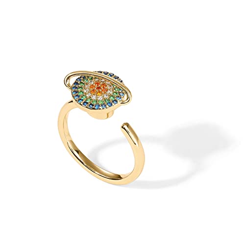 PAVOI 14K Gold Anxiety Ring (Planet, Yellow Gold)