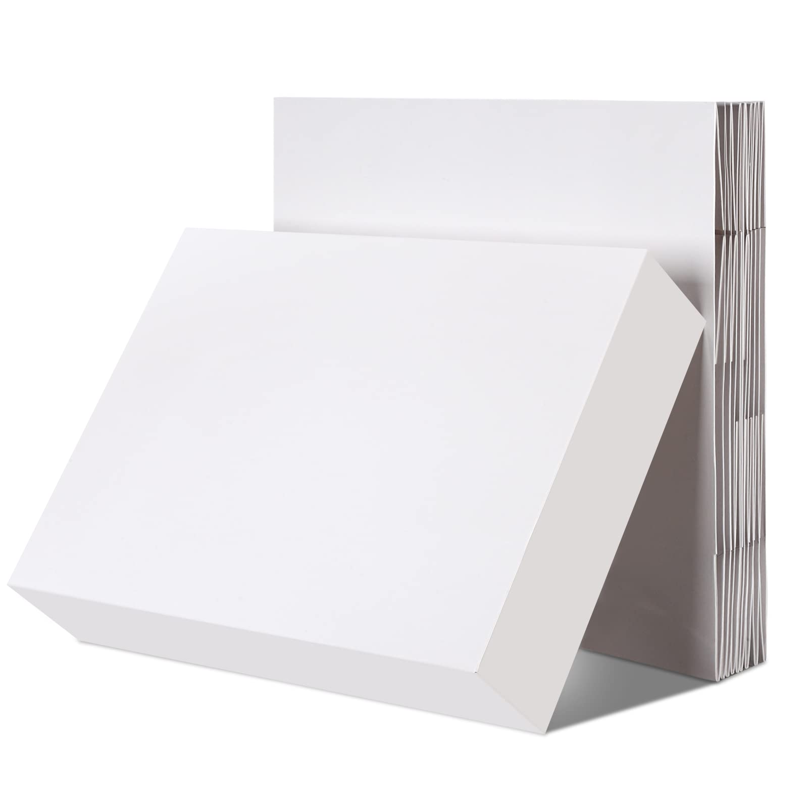 Tudomro 10 Pack 19 x 14 x 4 Inch Cake Box, Cardboard Cake Boxes, Large Rectangle Boxes, Kraft Non Window Bakery Pastry supplies(White)