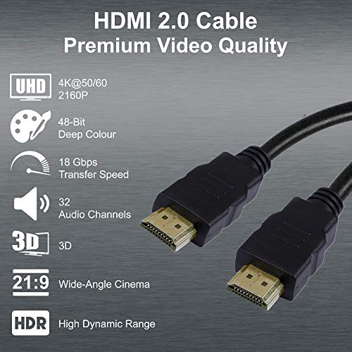 Hi-Speed 4K HDMI Cable Compatible with Your Microsoft Surface Duo 2 Certified for 2.0, 18Gbps, UHD, 2160p + More (15 Feet)