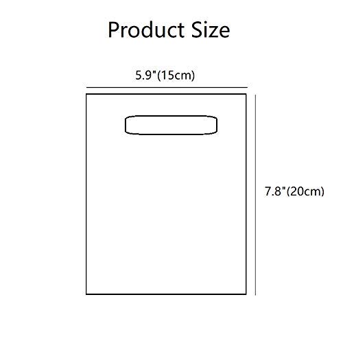 ysmile Plastic Shopping Bag for Business Small Merchandise Bag with Handle Retail Die Cut 5.9"x7.8" 50 ct - Black Little Bag