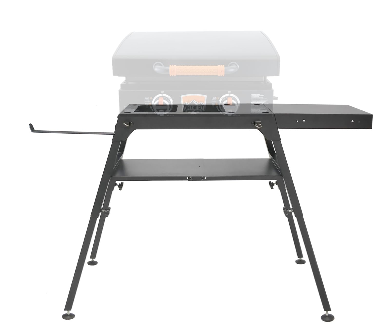 Grill Griddle Stand for Blackstone 22 Inch,17 Inch Tabletop Griddle, Griddle Table with Side Shelf & Sub-shelf and Paper Towel Holder, Support to Add Wheel and Magnetic Tool Holder or Grill Caddy