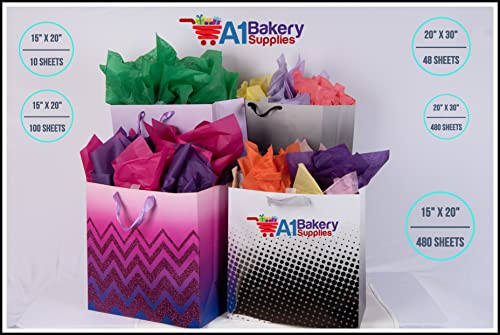 Blue Haze Tissue Paper 15x20" 100pk A1BakerySupplies® Premium High Quality Gift Wrap Tissue Paper Made in USA