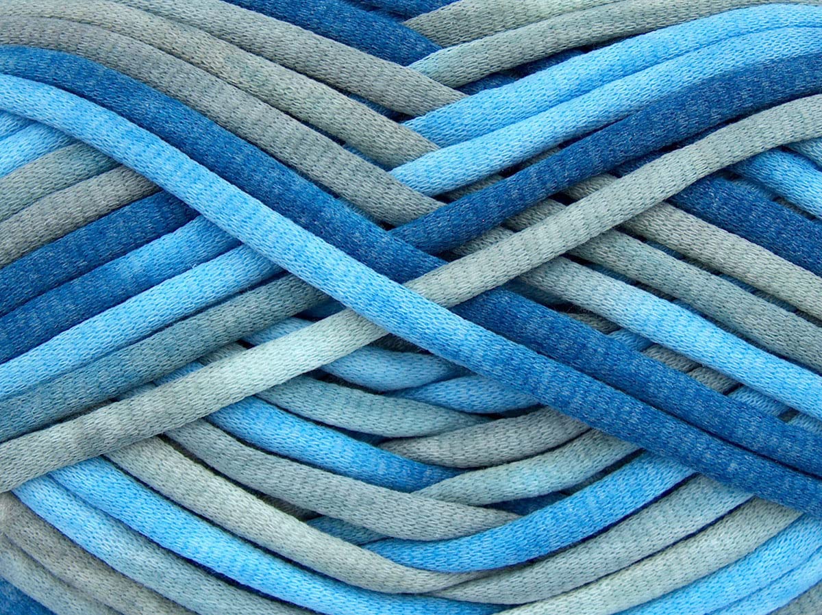 250 gr ICE YARNS Tube Cotton Jumbo Color (40% Cotton) Yarn Blue Shades Grey Shades