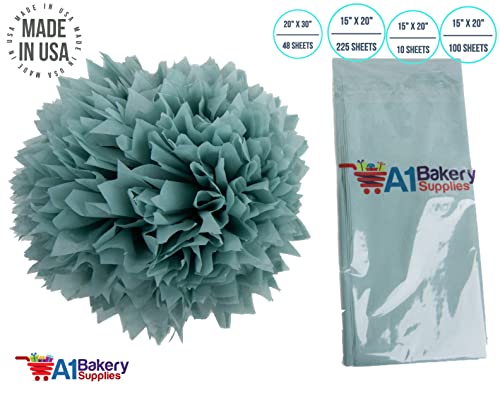 Blue Haze Tissue Paper 15x20" 100pk A1BakerySupplies® Premium High Quality Gift Wrap Tissue Paper Made in USA