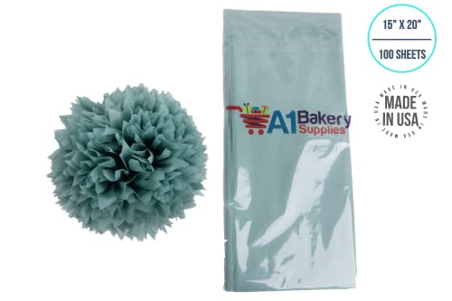 Blue Haze Tissue Paper 15x20" 100pk A1BakerySupplies® Premium High Quality Gift Wrap Tissue Paper Made in USA